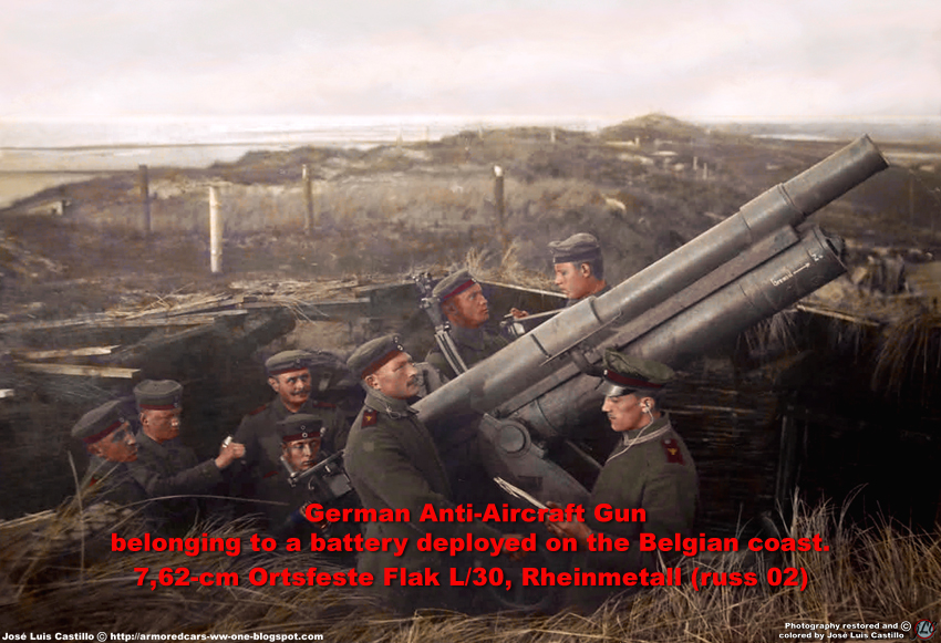 Armored Cars in the WWI: German Anti-Aircraft Gun belonging to a ...