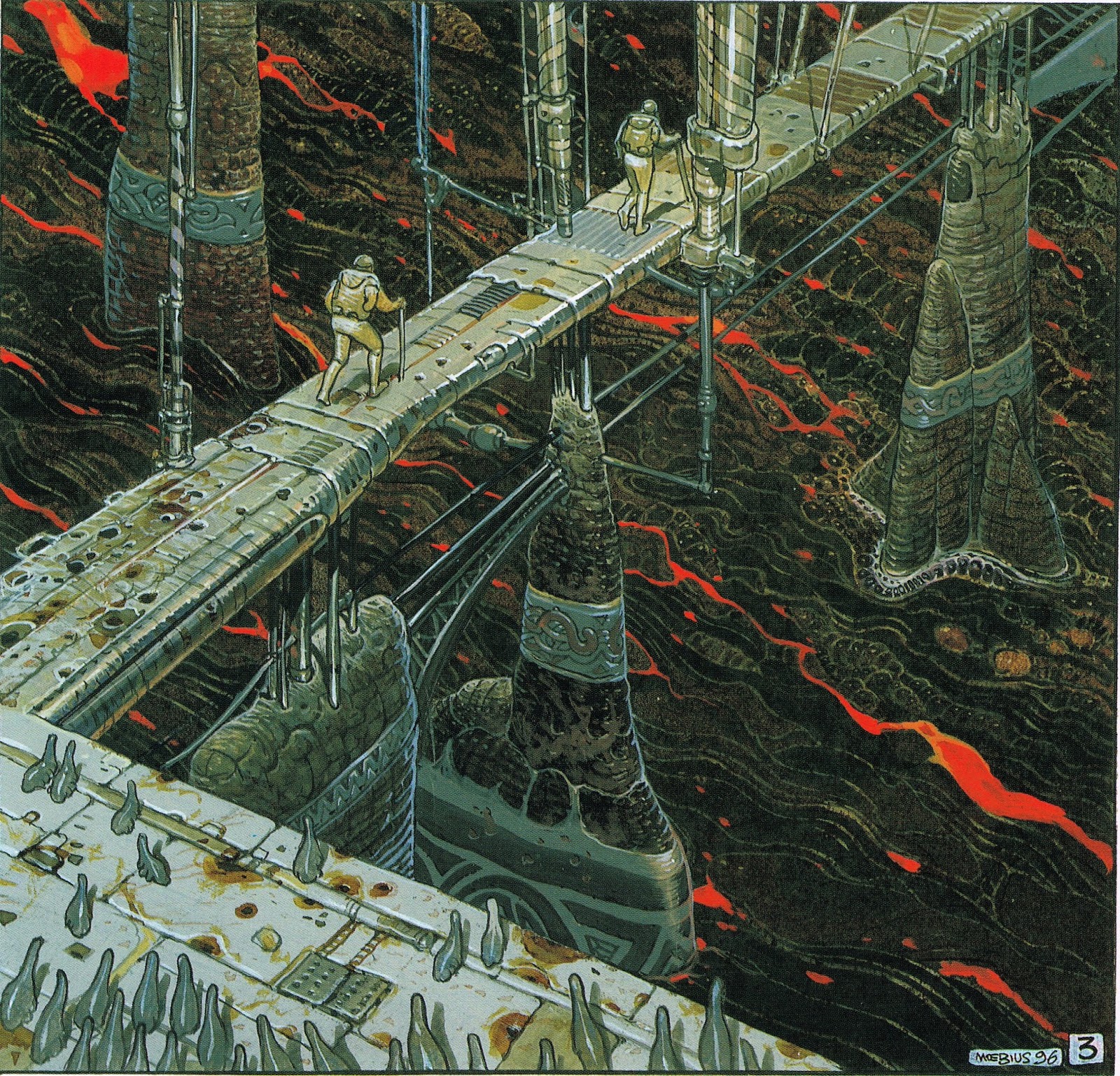 Cap'n's Comics: Coupla Panels From The Repairmen by Moebius