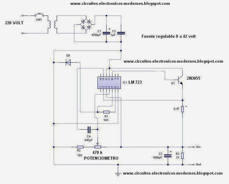 Circuitos Electronicos Modernos: Circuito fuente regulada