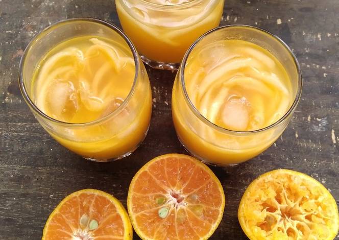 cara membuat jeruk peras murni