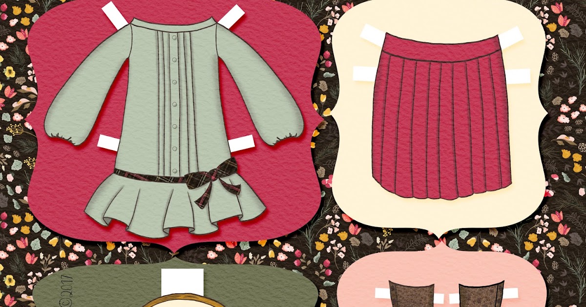 Paper Doll School: Sarah's Simple Wardrobe - Set 2 Color