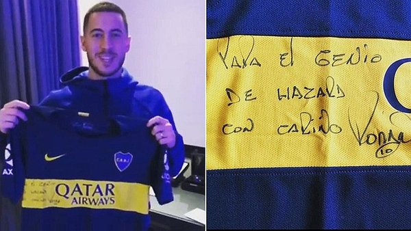 La admiración de Eden Hazard tuvo premio: Riquelme le envió una ...