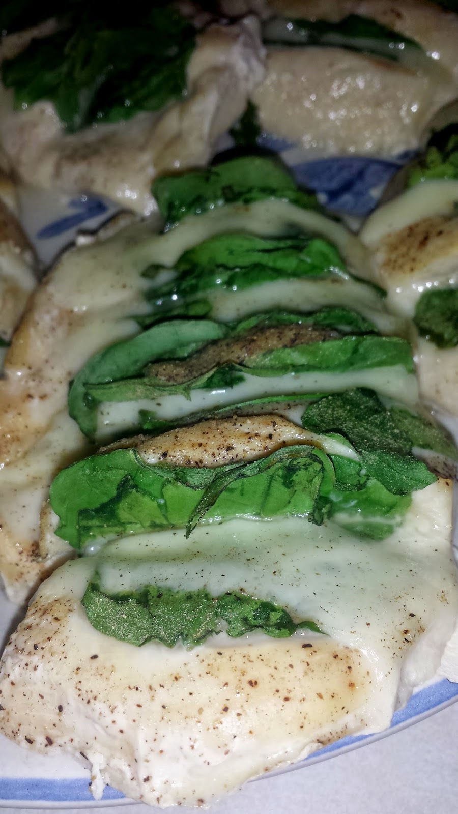 Rebecca's Amazing Creations: Spinach and Fontina Hasselback Chicken