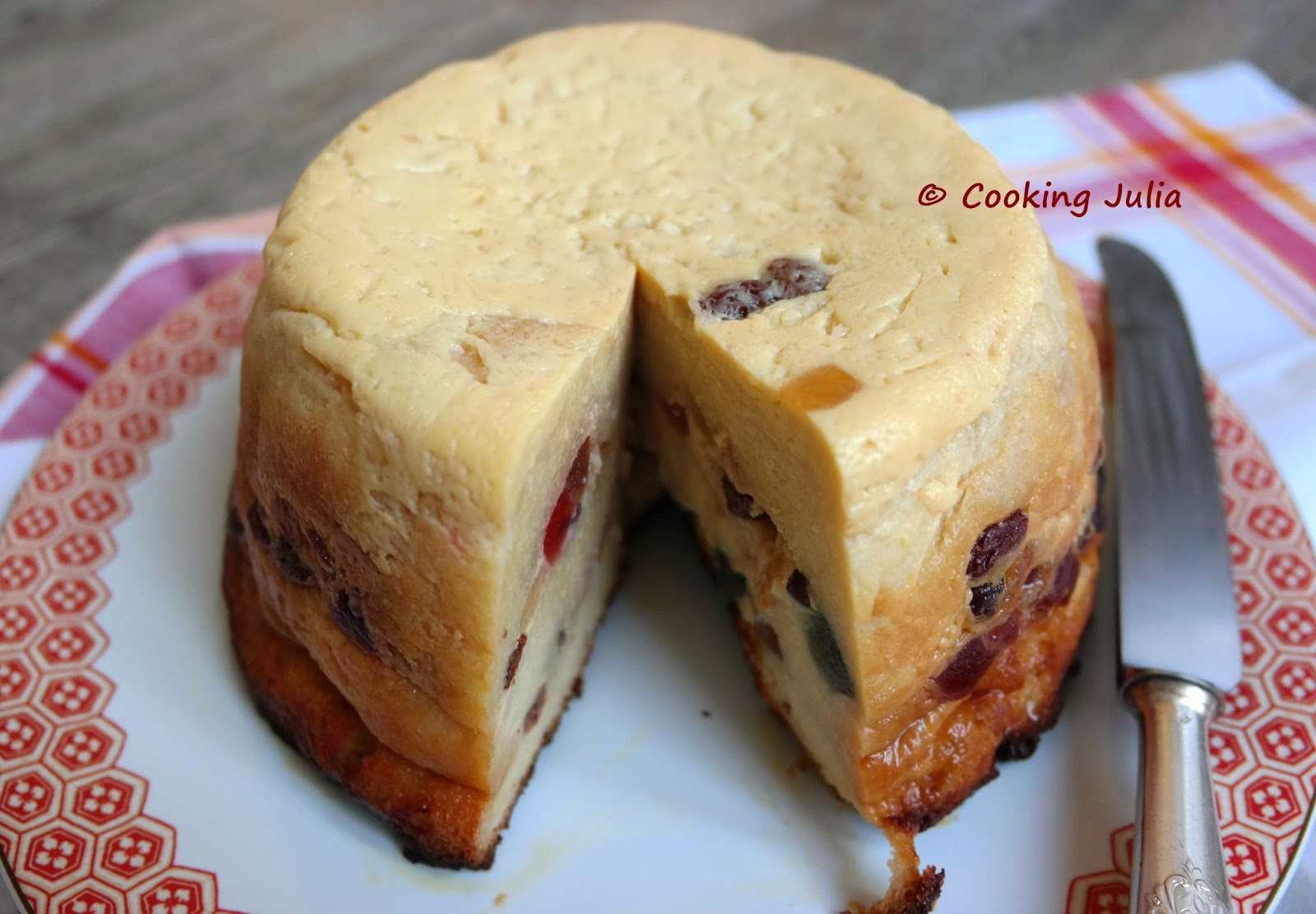 COOKING JULIA : DIPLOMATE BRIOCHÉ AUX FRUITS CONFITS