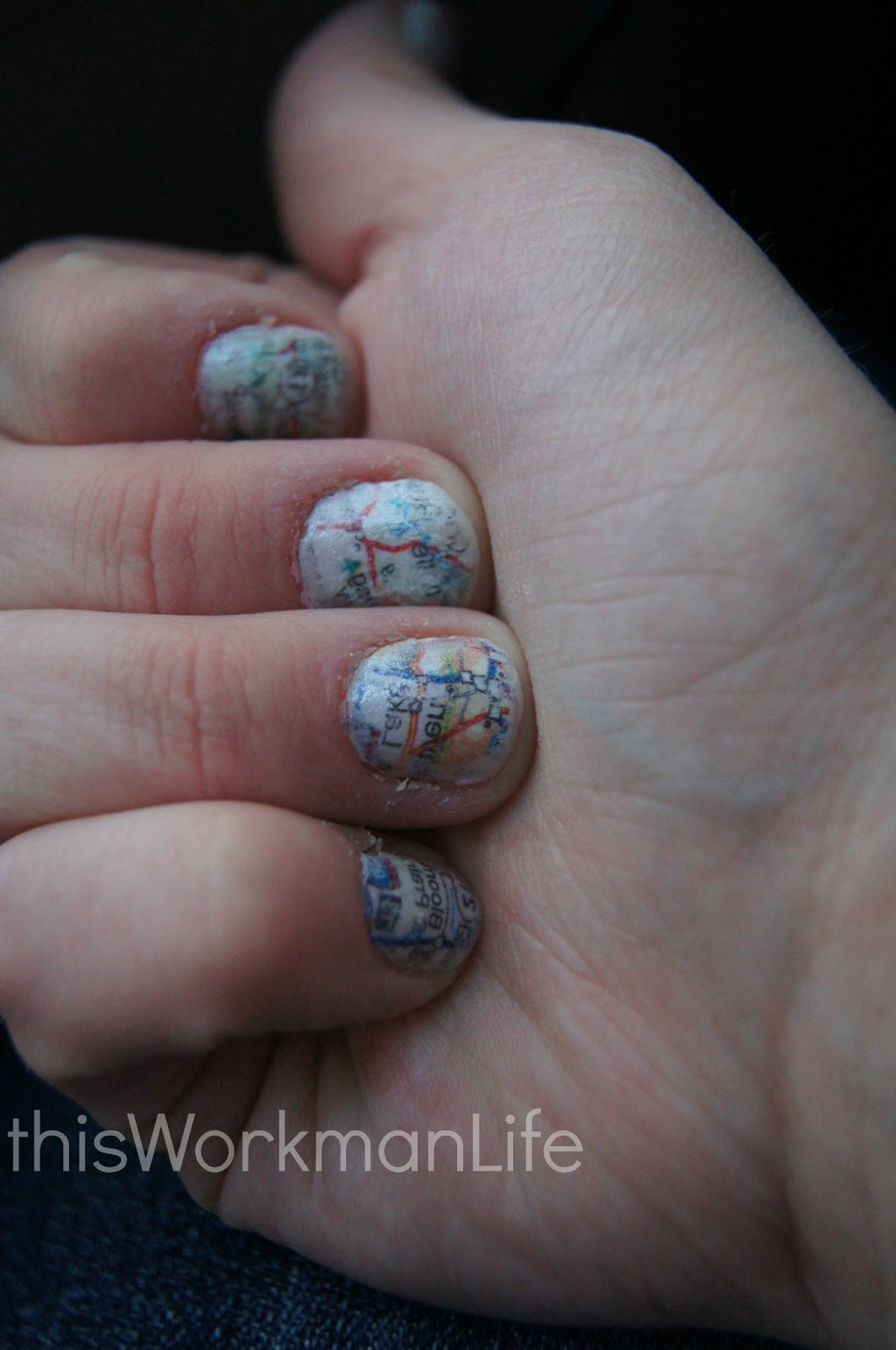 this Workman life: Mani Monday {Revisited}: Map Nails