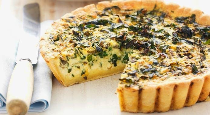 Garlic Tart with Cream Cheese and Spinach Recipe
