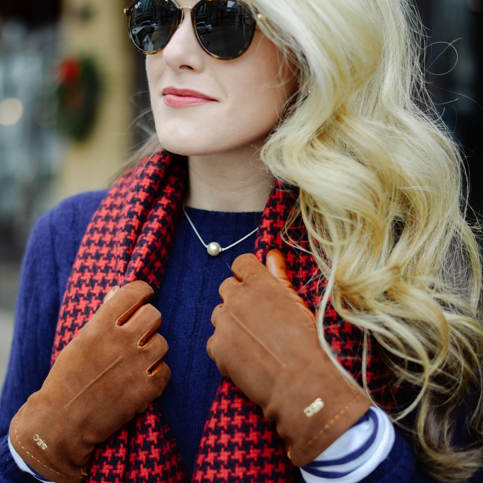 Summer Wind: Navy + Red Outfit Inspo and Monogrammed Handbag and Gloves