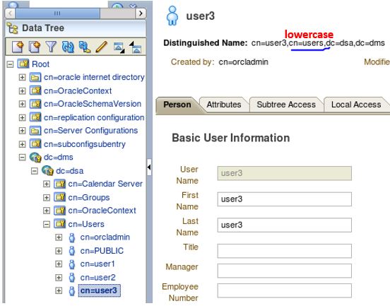 Oracle Internet Directory OID - Distinguished Name DN
