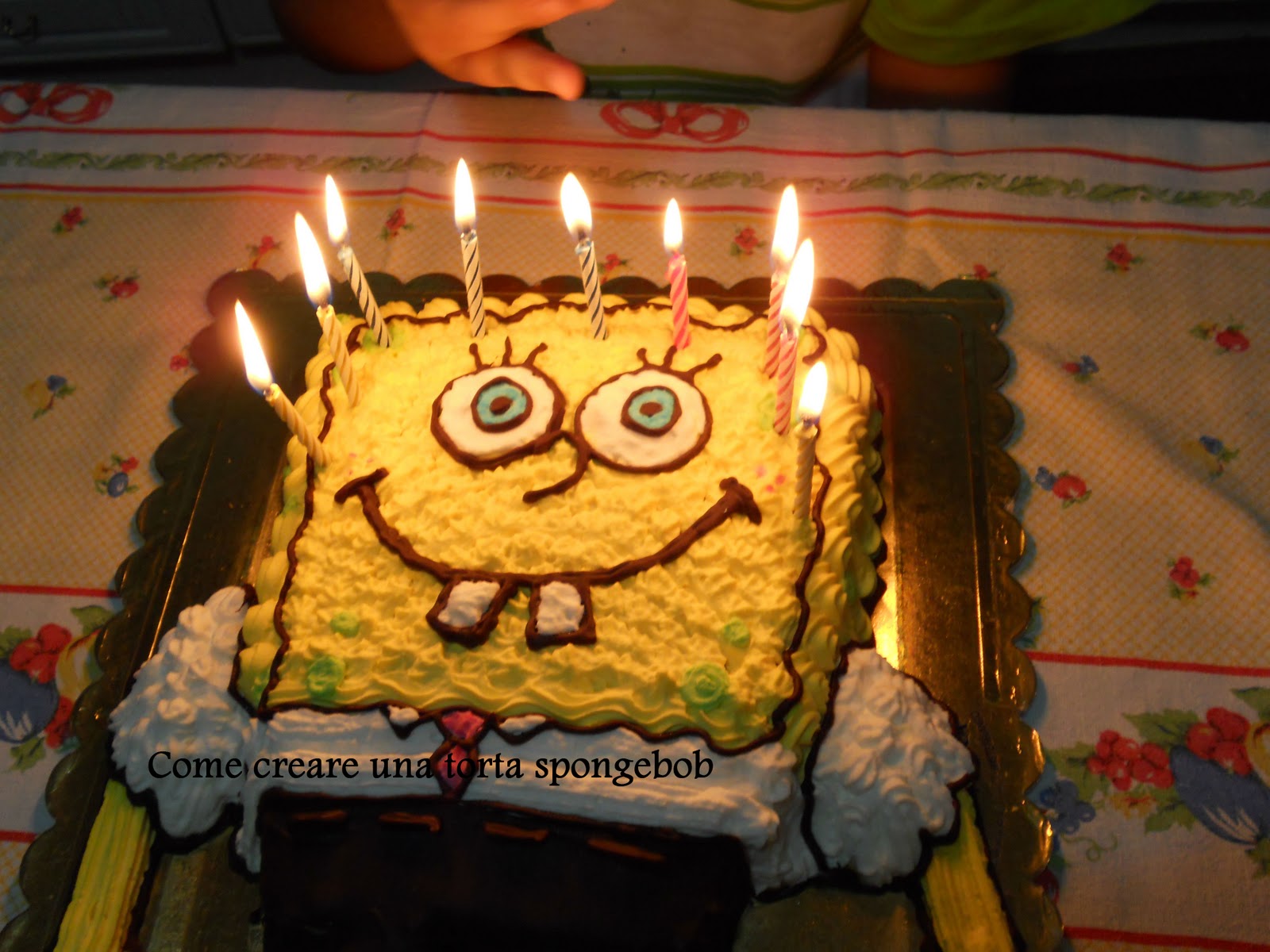I dolci di Agata... e non solo !!!: Tutorial Torta Spongebob