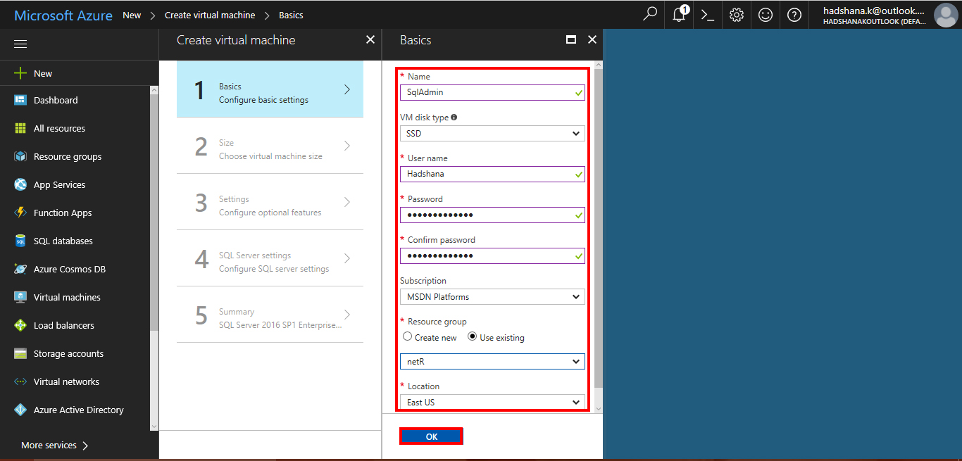 How to connect Azure VM SQL Server in Local SSMS - aro