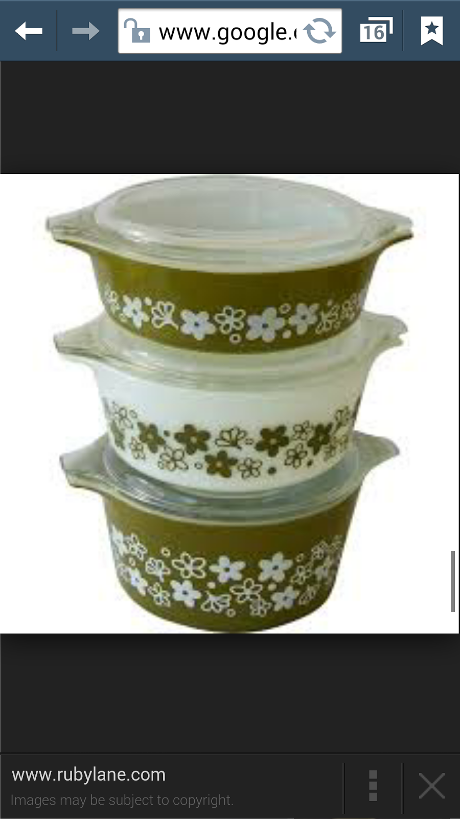 Mangkok Pyrex Spring Blossom Green