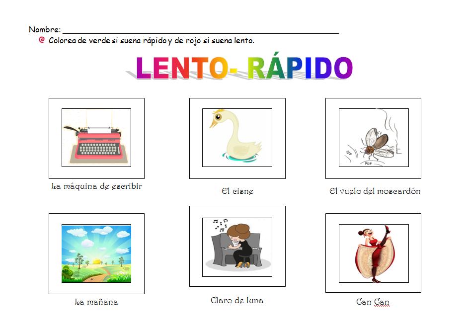 ¡Música maestro!: LENTO- RÁPIDO