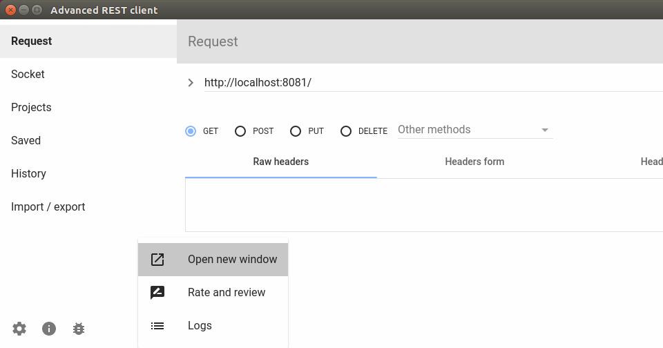 Advanced REST client application: Advanced REST Client is not in a tab ... Advanced REST client application: Advanced REST Client is not in a tab ...