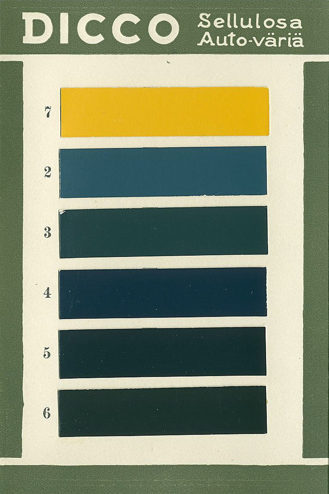 Coloriasto: (Mainos, värikartta) Dicco