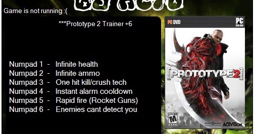 Prototype Game Trainers: Prototype 2 +6 Trainer |SKIDROW 1.0|