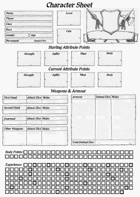 Ye Olde Inn's Community Blog on HeroQuest: Character sheet for ...