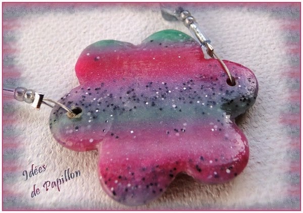 Idées de Papillon: Fimo rayé marbré quartz rubis et vert jade...