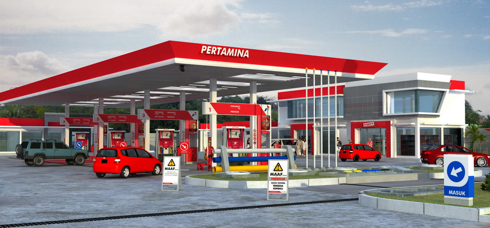 GAMBAR 3D: Spbu Pertamina