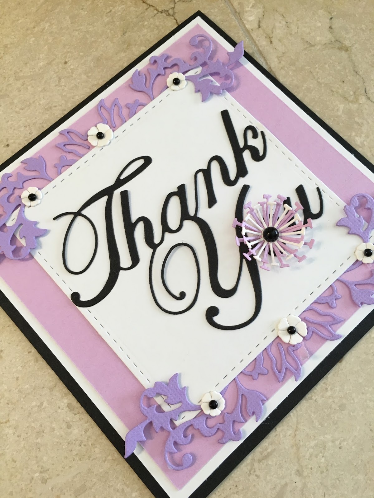 Thank you card by Eva Dobilas - Cheery Lynn Designs Inspiration Blog