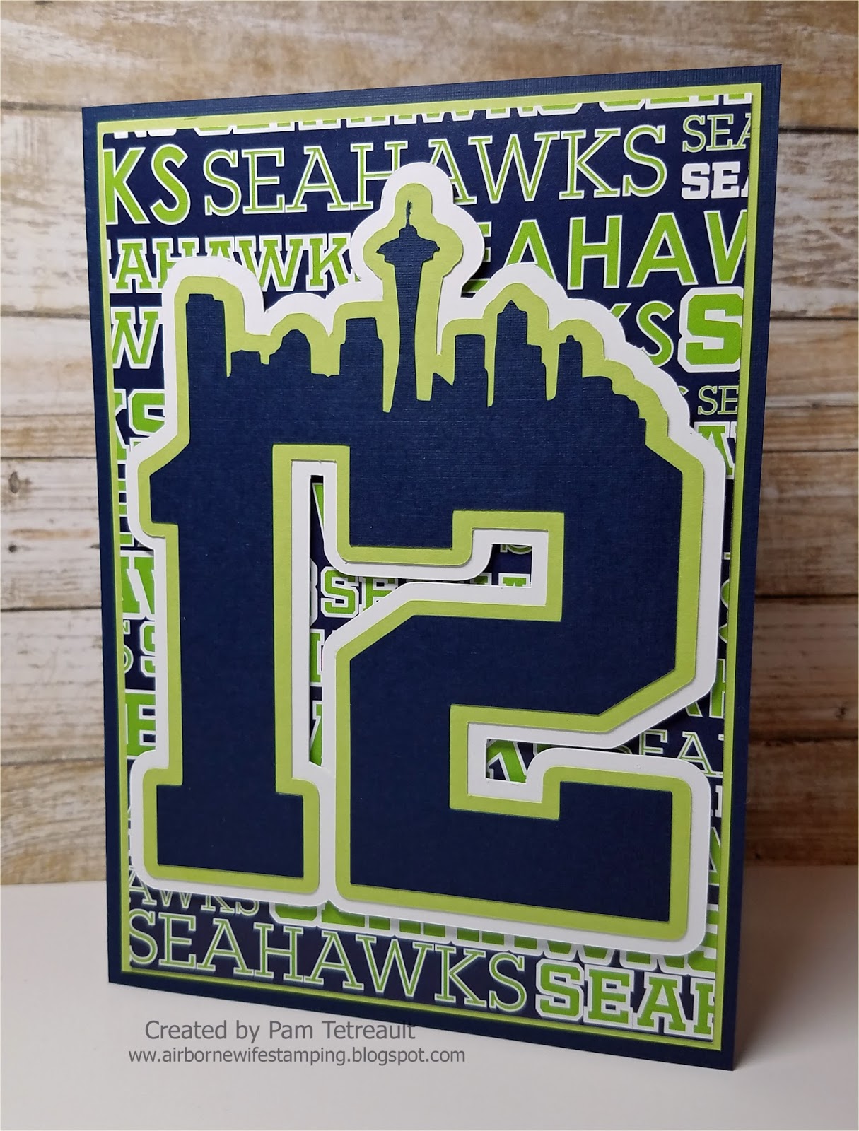 airbornewife's stamping spot: Seattle Seahawks Handmade Cards for a ...