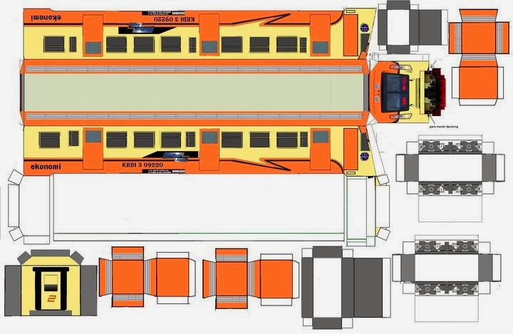Papercraft Kereta Seri "KRDI" | Train and Bus PaperCraft Shop
