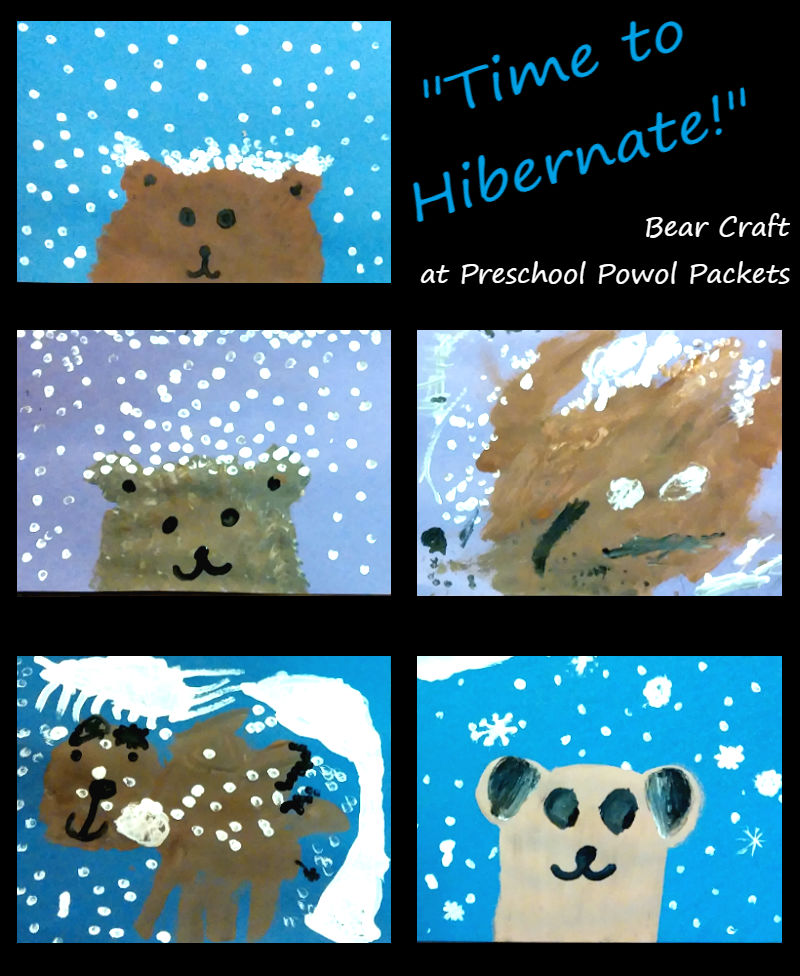 Bear Craft for Preschoolers: Time to Hibernate | Preschool Powol Packets