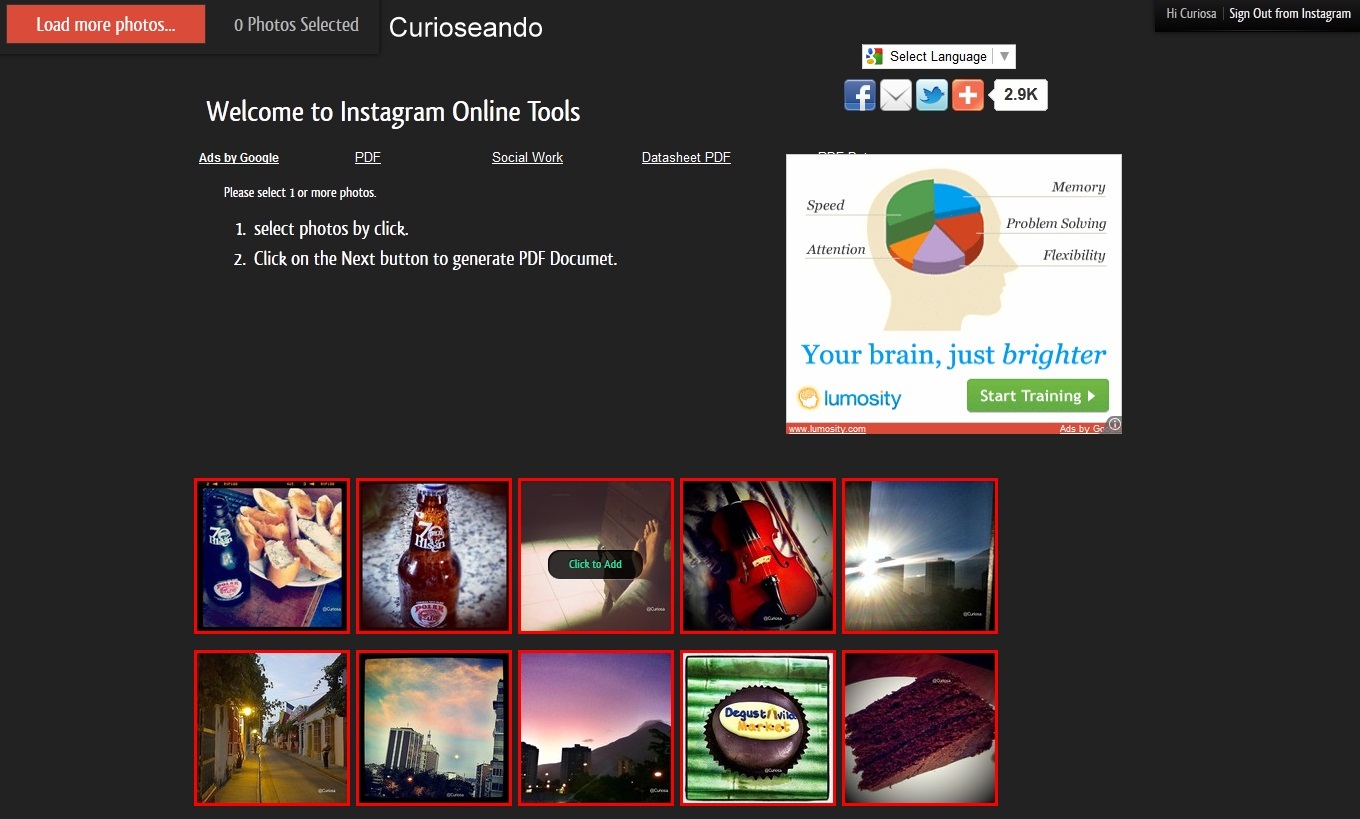 De Instagram a PDF ~ Curioseando