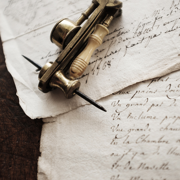 About Photography: "Two very old documents 1742, 1768" -- close up ...