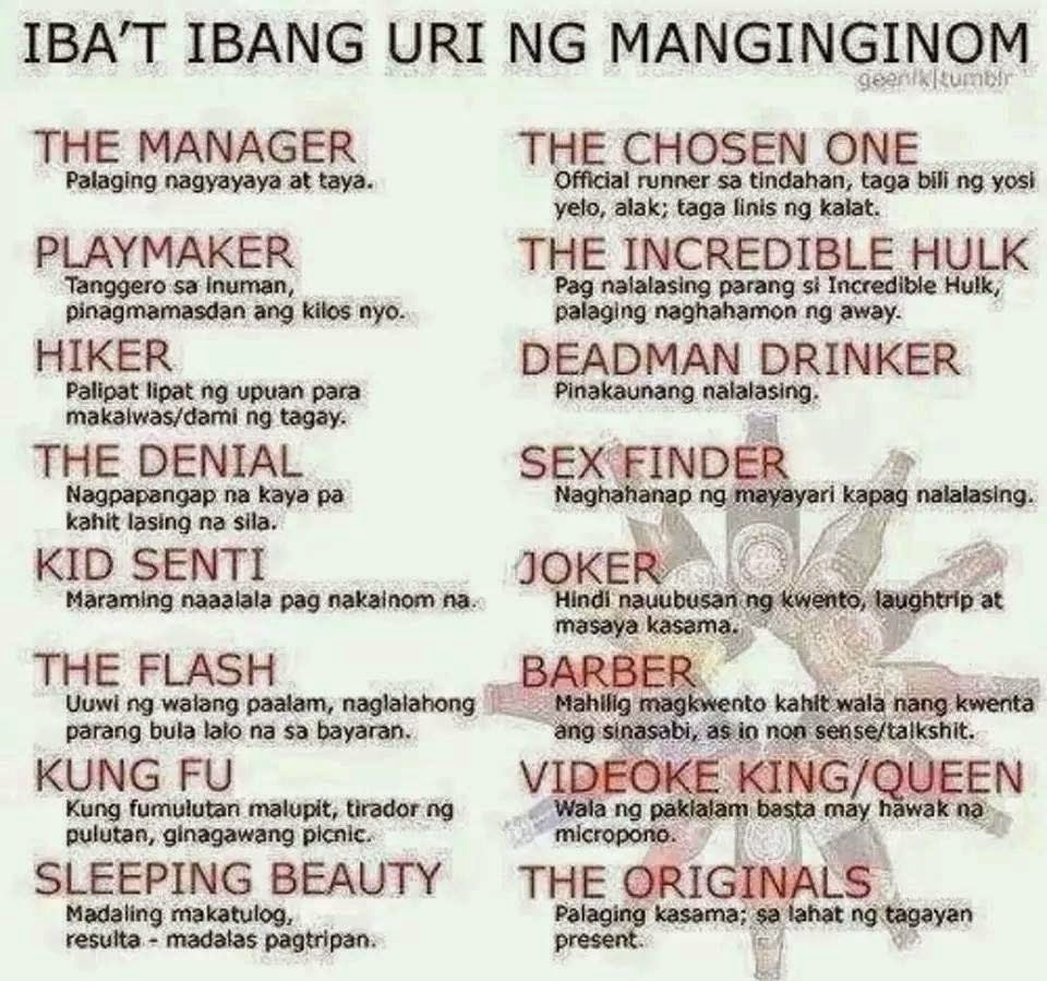 Iba't ibang uri ng manginginom ~ Joke All You Can