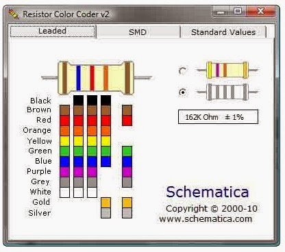 RESISTOR COLOR CODE FREE SOFTWARE ~ Learn and Study ELECTRONICS