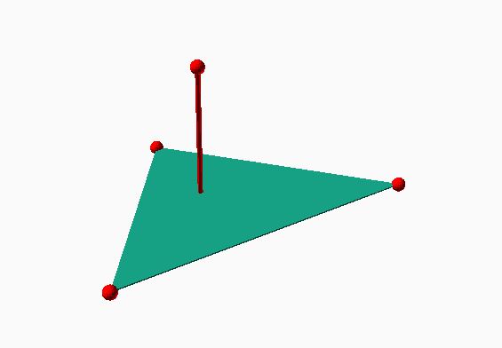 OpenSCAD Snippet Pad: Surface normal of a triangle