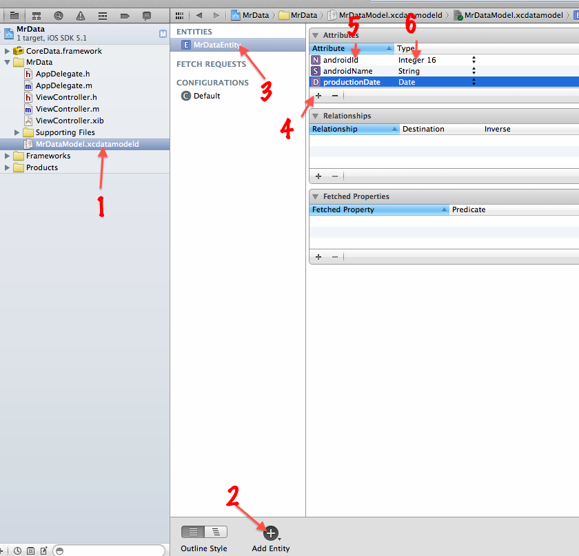 How To Add Core Data To Single View Application Tutorial View Based Application