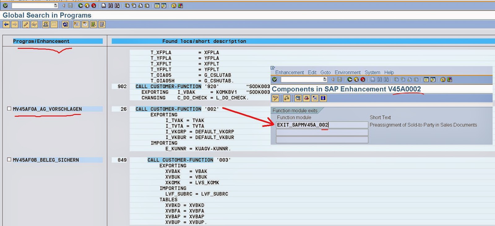 TECHSAP : Function Module Exit