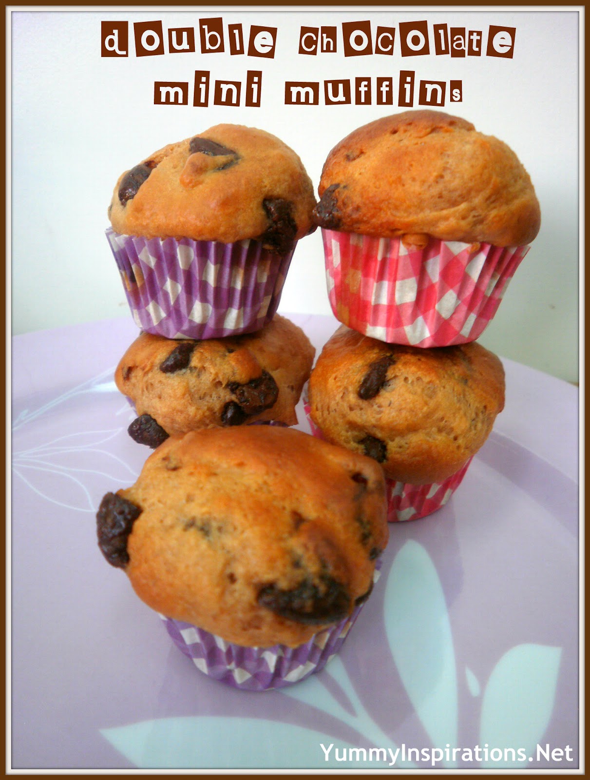 Double Chocolate Mini Muffins - Yummy Inspirations