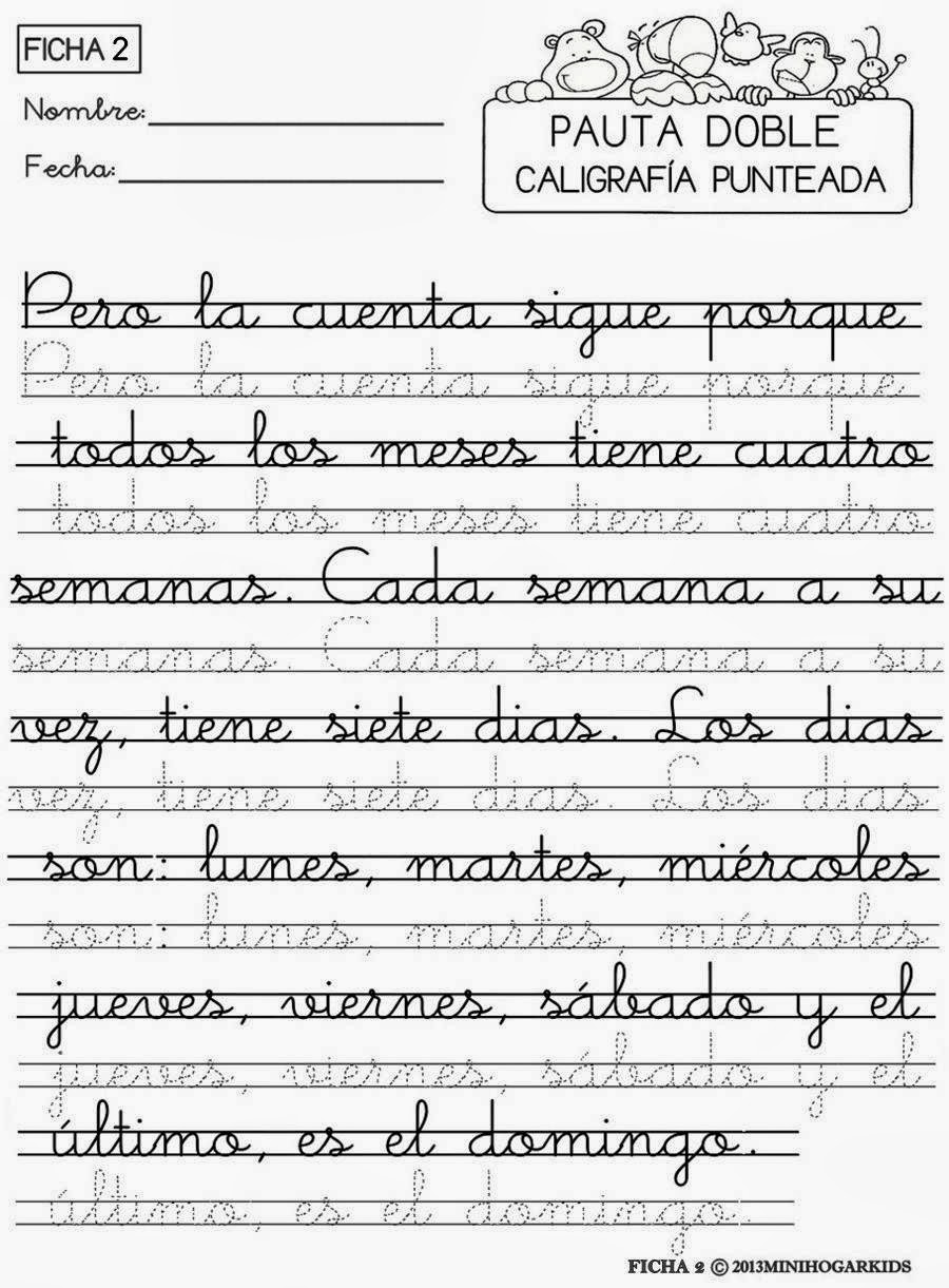 Textos De Caligrafia Para Imprimir - BRAINCP