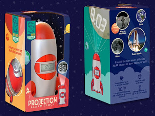 Fly to the moon on the Big Red Rooster Rocket Ship Projection Alarm ...