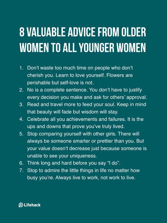 Valuable Advice From Older Women To All Younger Women