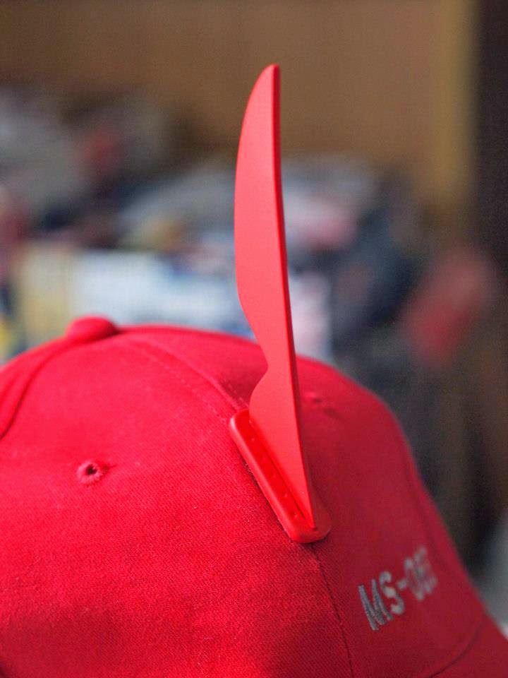 Caps/ Hats with Gundam and Zaku V-fin/ horns Fan Made Merchandise