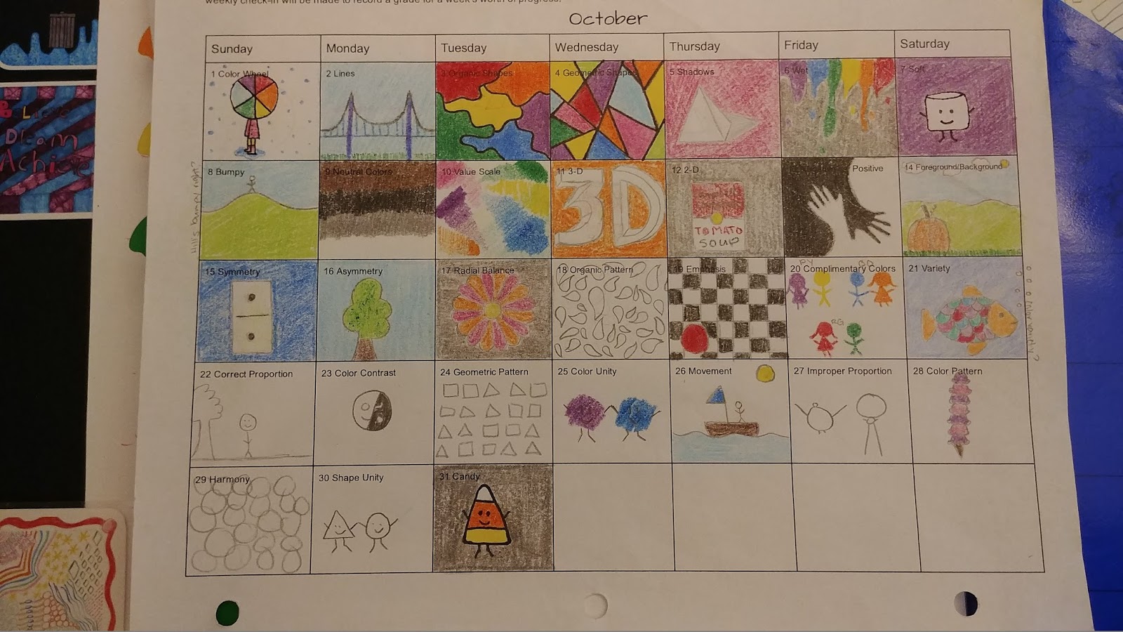 MsStrasserArt @ Oakdale Middle School: Doodle Calendars