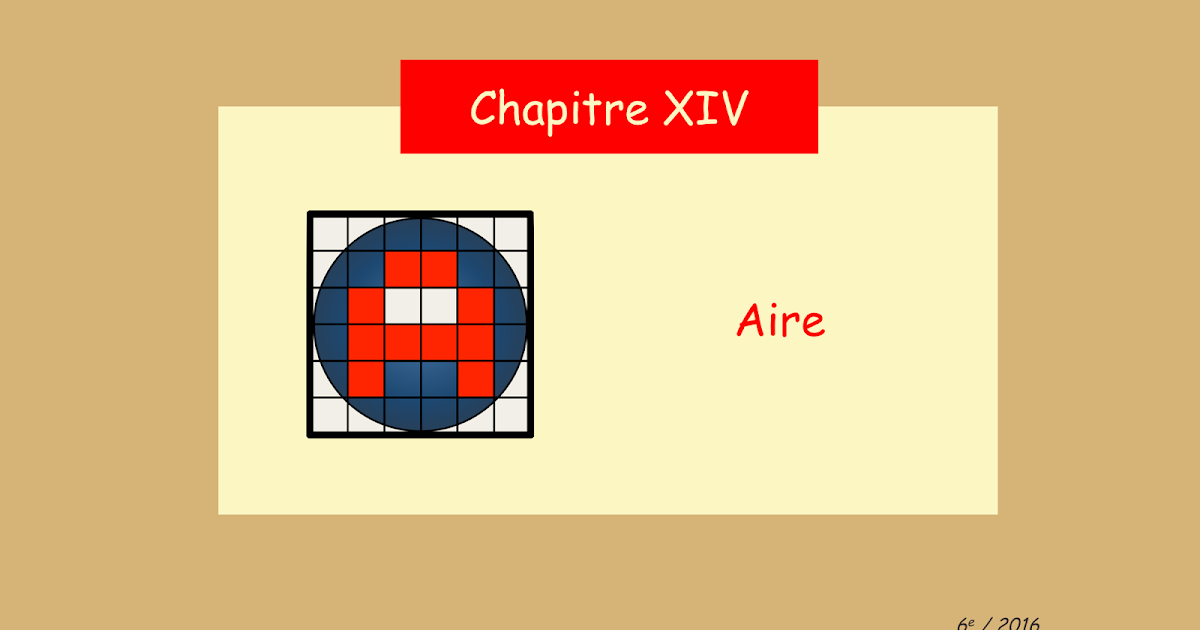 Cours de Maths / 6e 2016: CH 14 - Aire