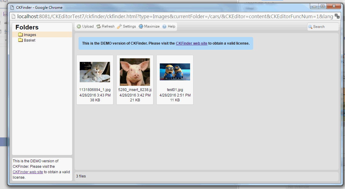 Java程式教學甘仔店: CKEditor + CKFinder 基本配置設定之二