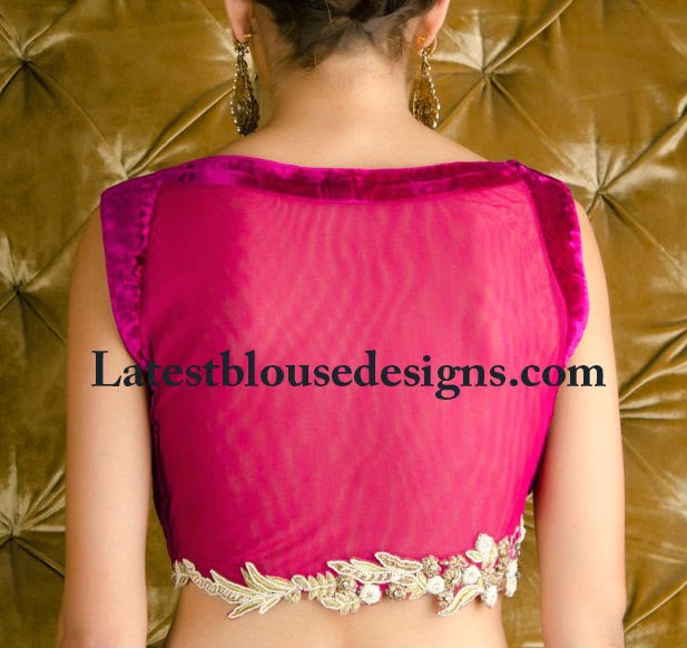 Sheer Back High Neck Bridal Blouse | Latest Blouse Designs