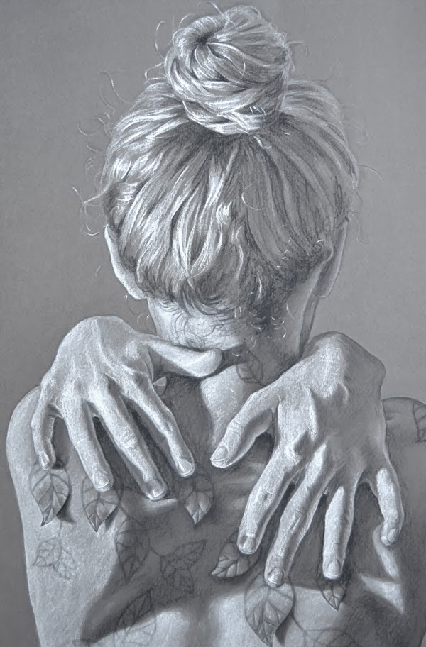 Heather Clements Art: "Emerge" Charcoal Drawing