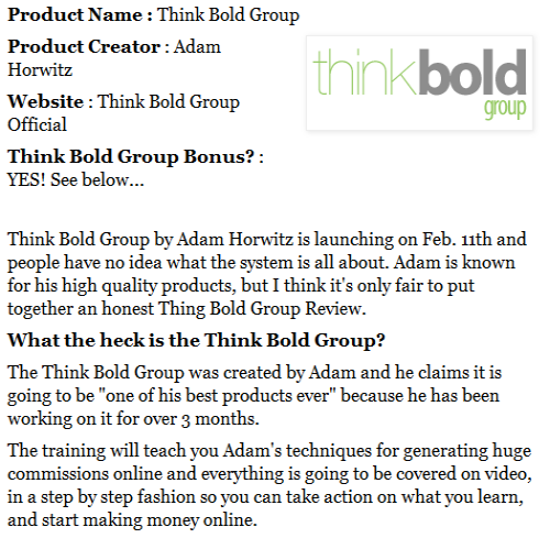 Think Bold Group Review + Bonus | Think Bold Group Review: Think Bold ...