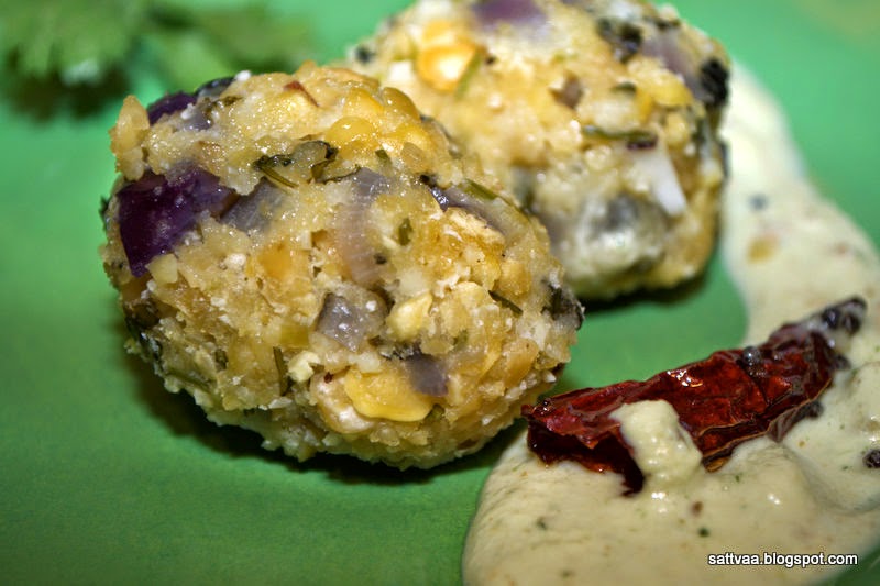 Sattvaa: Nuchinunde with hasi majjige huli (steamed lentil balls with ...