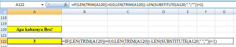 Tips-tips Rumus Excel: Menghitung Kata dalam String Kalimat