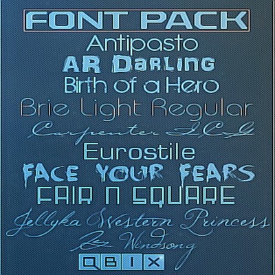 Photoshop Fonts - 15 Selected Font Pack - PSD Creative