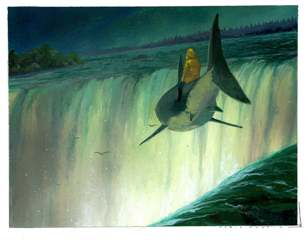 Linda Mooney's Other Worlds of Romance: Floating Sharks by Chris Austin