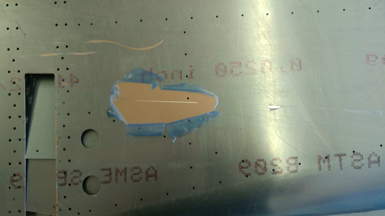 Fixing fuselage skins defect