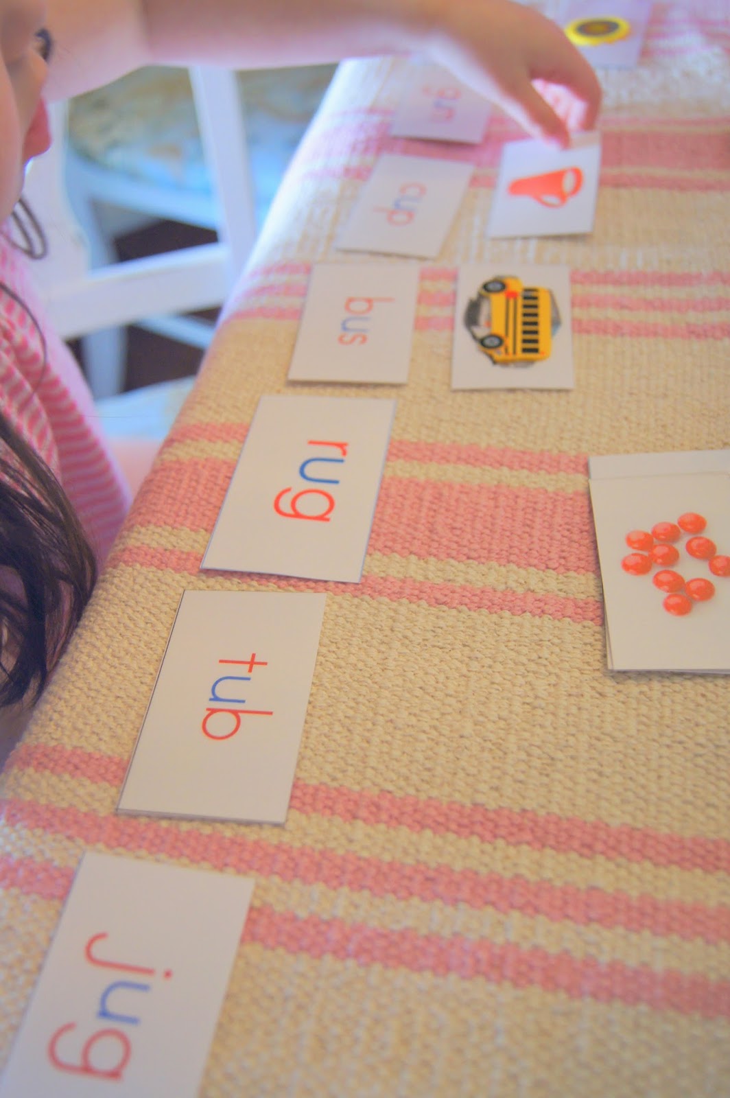Montessori Pink Series Language, Object Pouches - "Making Montessori Ours"